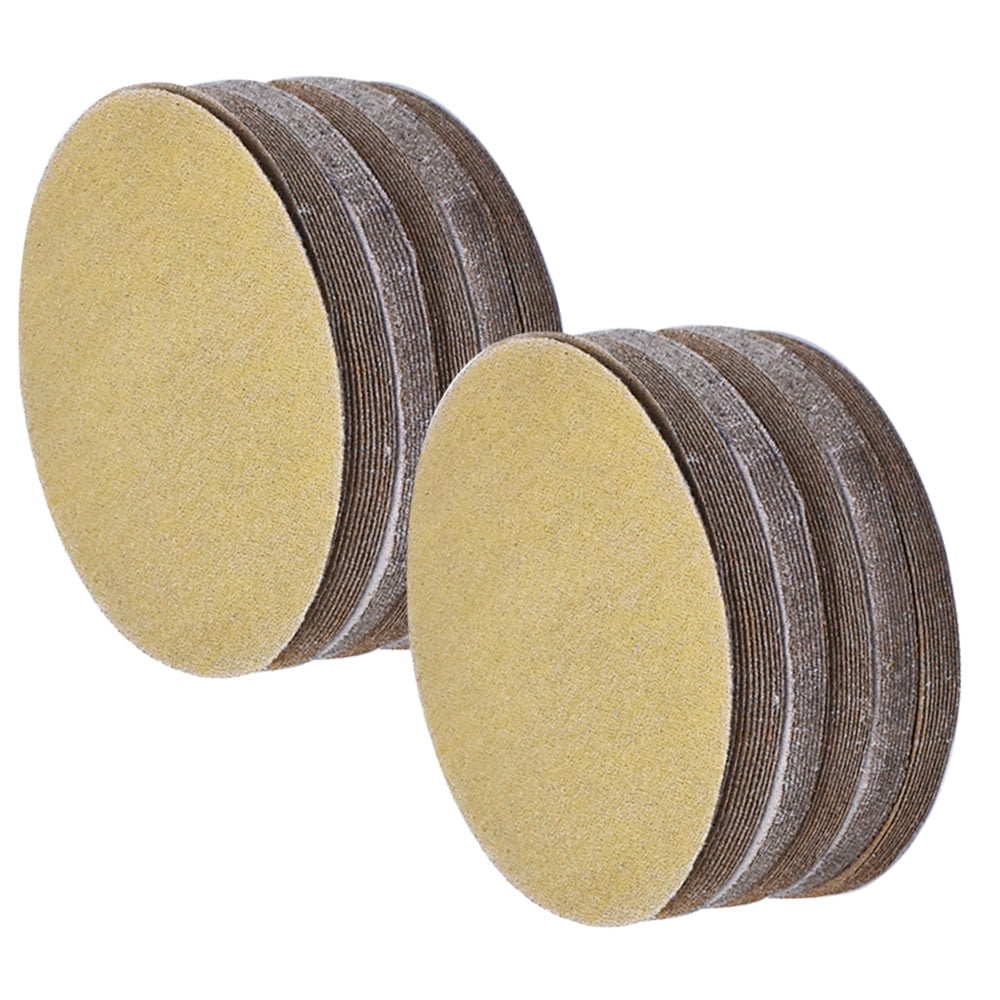findmall 100 Pack 5" 120 Grit Hook Loop Pads Sanding Disc NO-Hole Sand ...