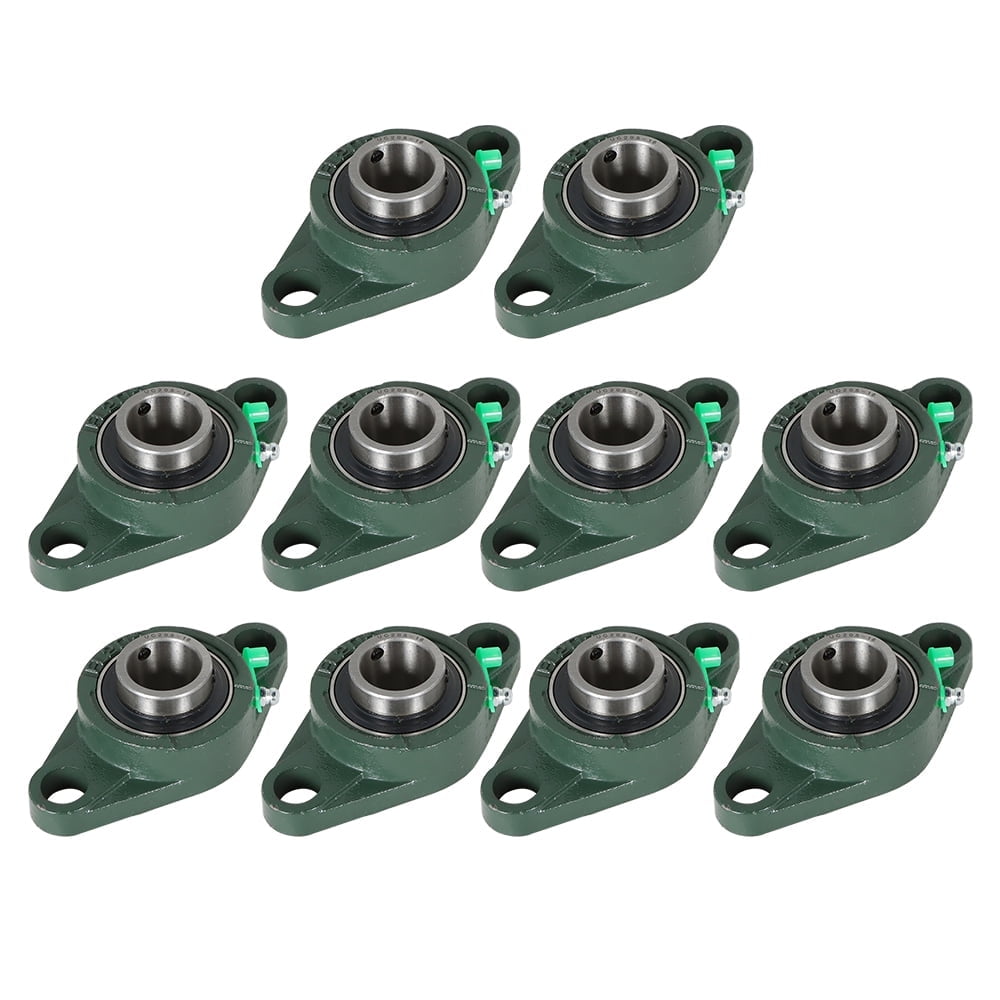 findmall 10Pack UCFL205-16 Pillow Block Flange Bearing 1" Bore 2 Bolt Solid Base - Walmart.com