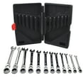 findmall 12pc 8-19mm Metric Flexible Head Ratcheting Wrench Combination ...