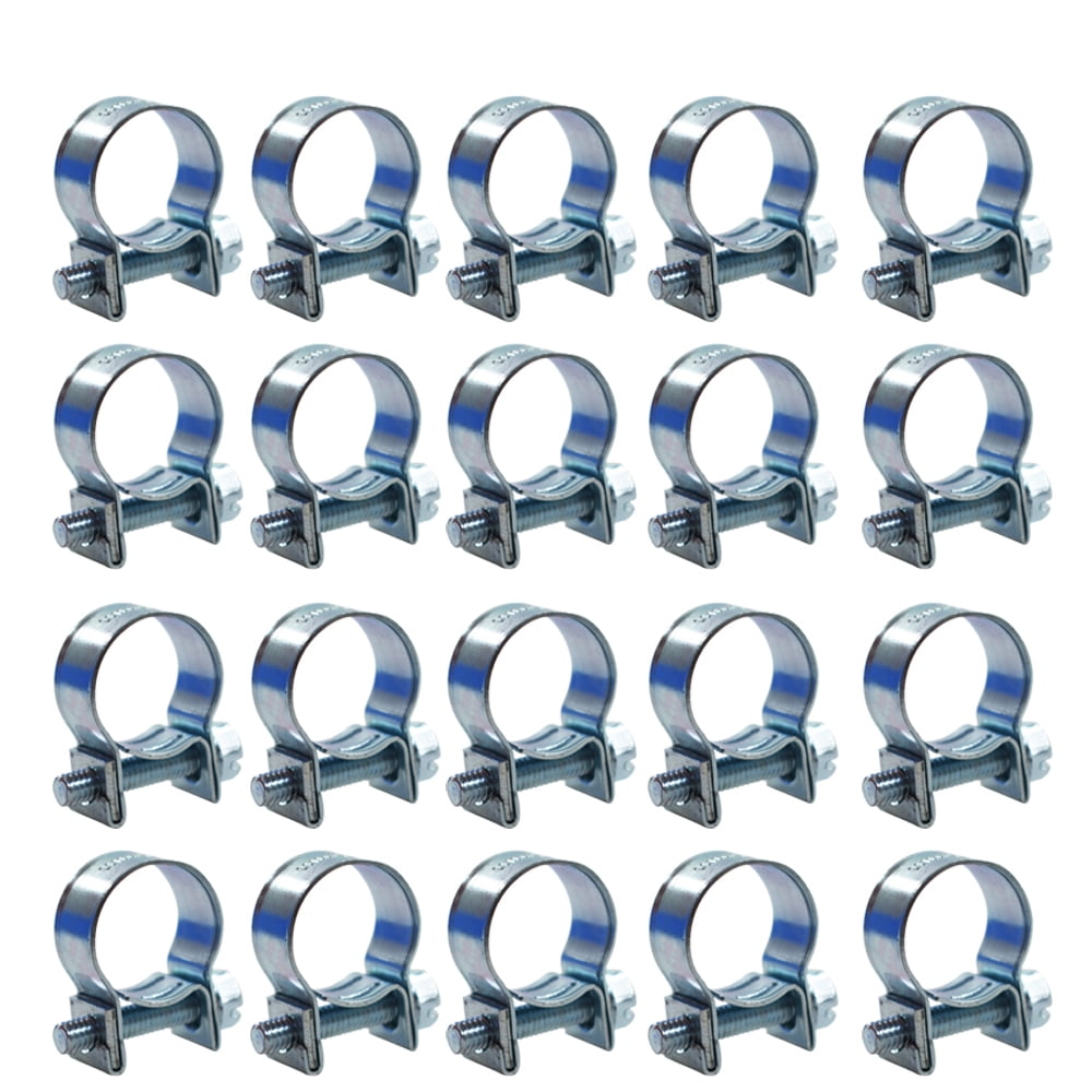 findmall 20 Pcs 5/16" Fuel Injection Gas Line Style Hose Clamps 1/2 ...