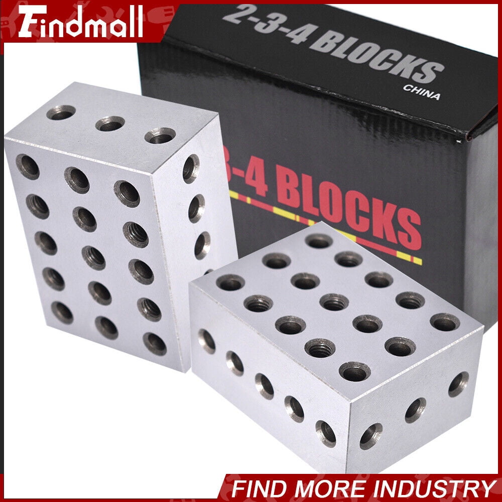 findmall 2Pcs Ultra Precision 2 3 4 Blocks 23 Holes .0002" Precision ...