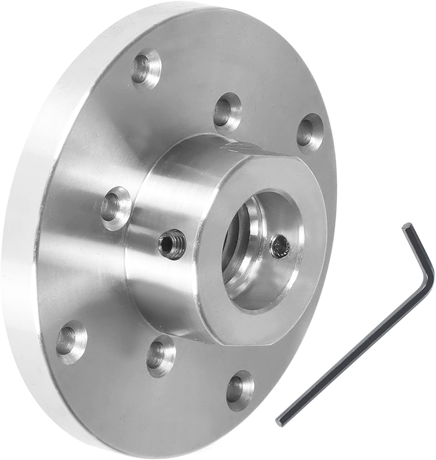 findmall 4 Inch Steel Wood Lathe Face Plate 1 Inch x 8TPI Threaded with ...