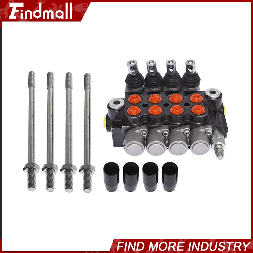 findmall 4 Spool Hydraulic Monoblock Double Acting Control Valve 11 GPM ...