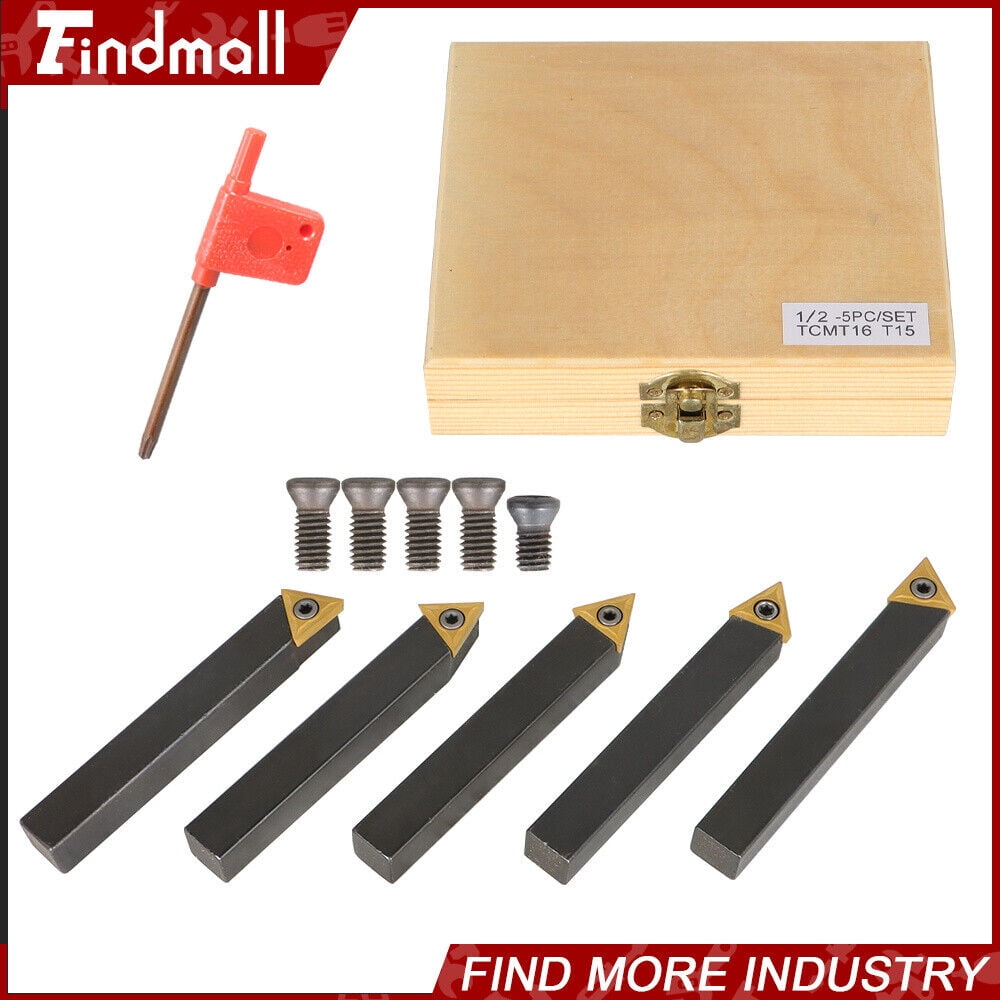 findmall 5×1/2" Indexable Carbide Insert Turning Tooling Bit Holder For ...