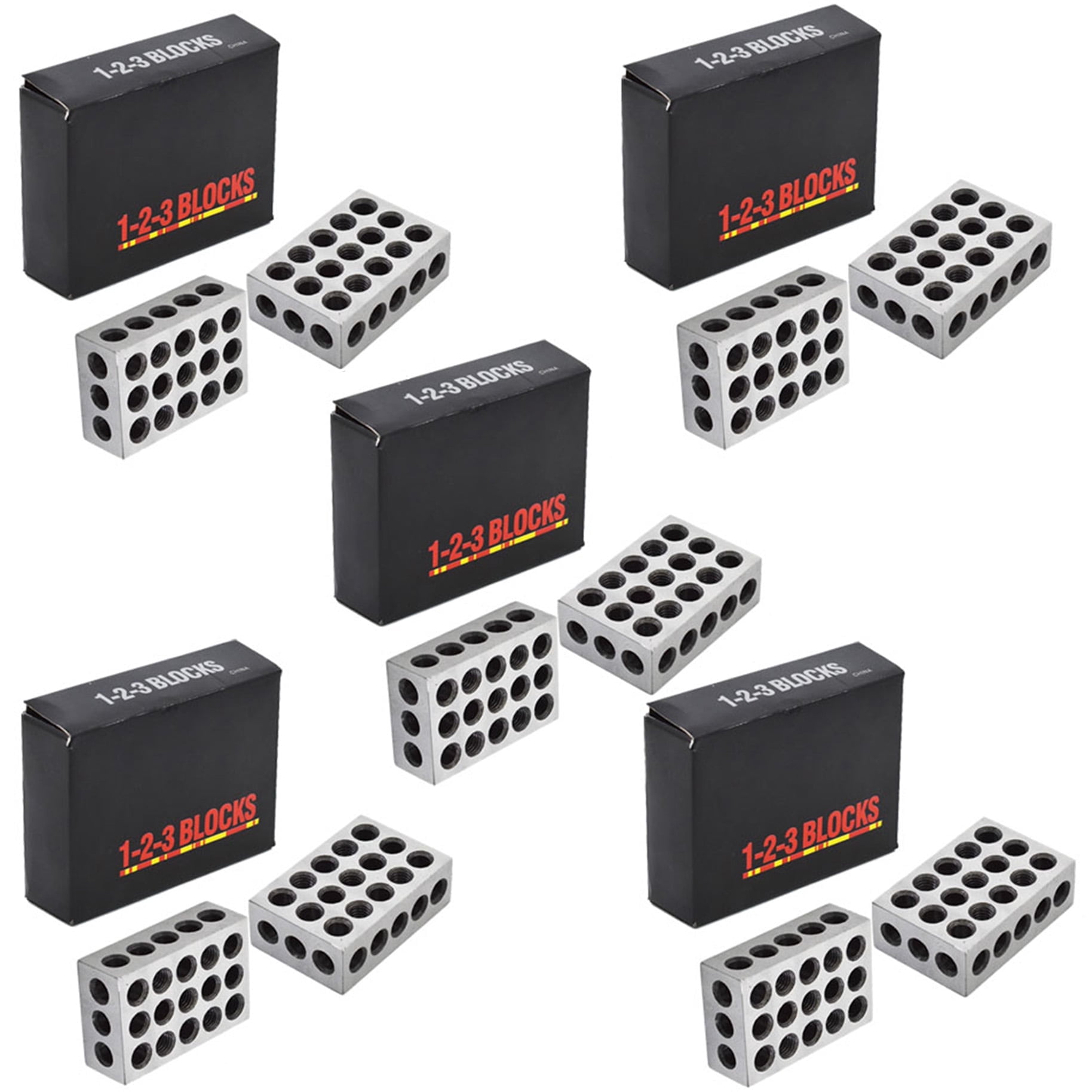 findmall High Precision 1-2-3 Blocks 23 Holes .0002" Machinist 123 Jig ...