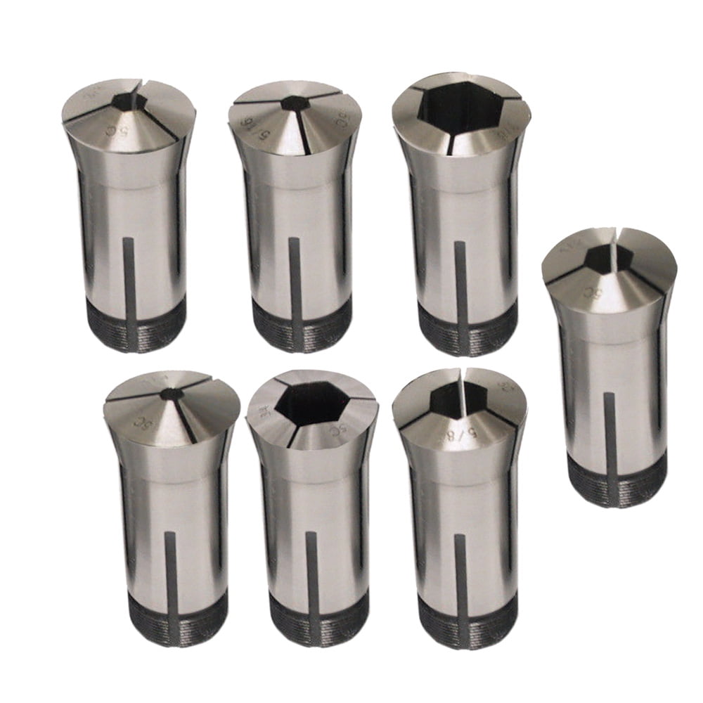 findmall 7pcs 5C Hex Collet Set for Automatic Lathes CNC Lathes ...