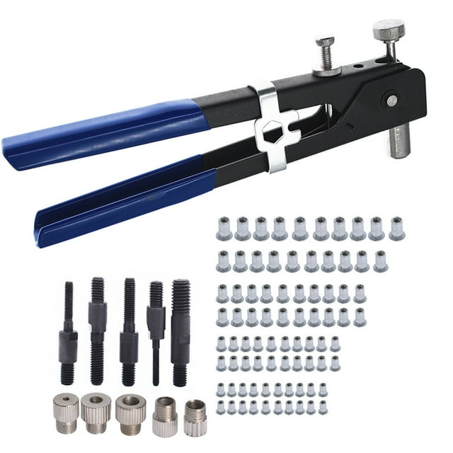findmall 86 Pcs M3-M8 Blind Rivet Nuts Threaded Insert & Rivet Gun Tool ...