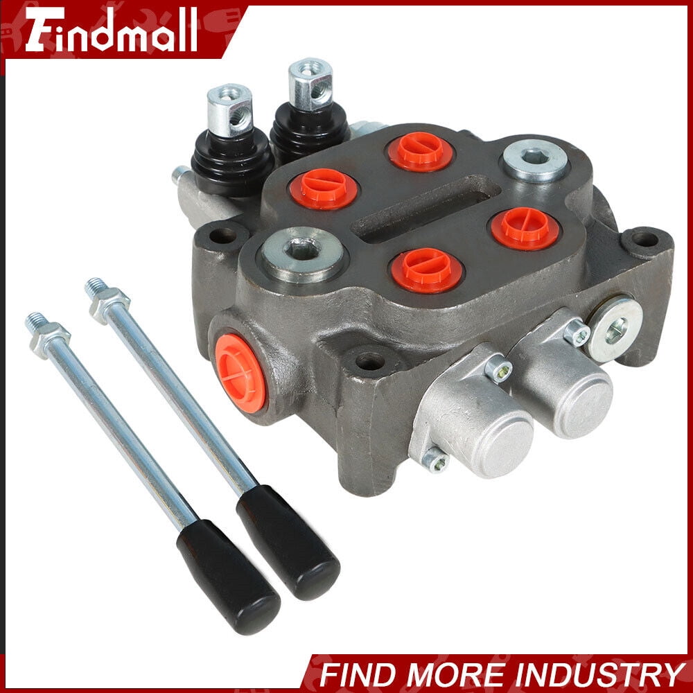 findmall Hydraulic Directional Control Valve 2 Spool BSPP Tractor ...
