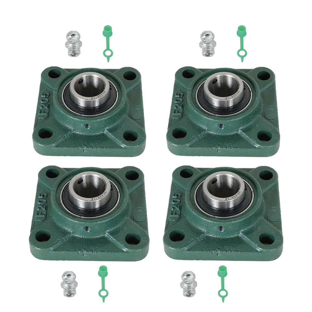 findmall UCF205-16 Pillow Block Flange Bearing 1" Bore 4 Bolt Solid Base 4 Pieces new - Walmart.com