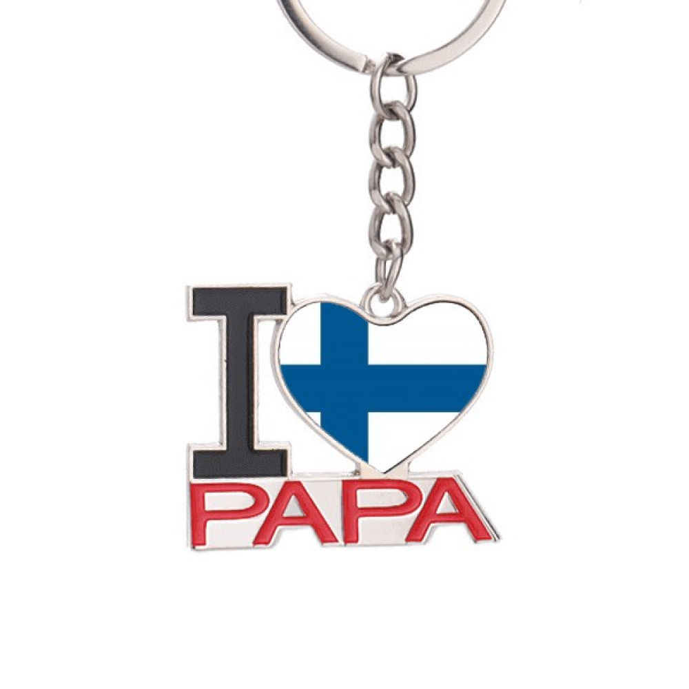 finland national flag eu country Keychain Metal Keyring Holder Love ...