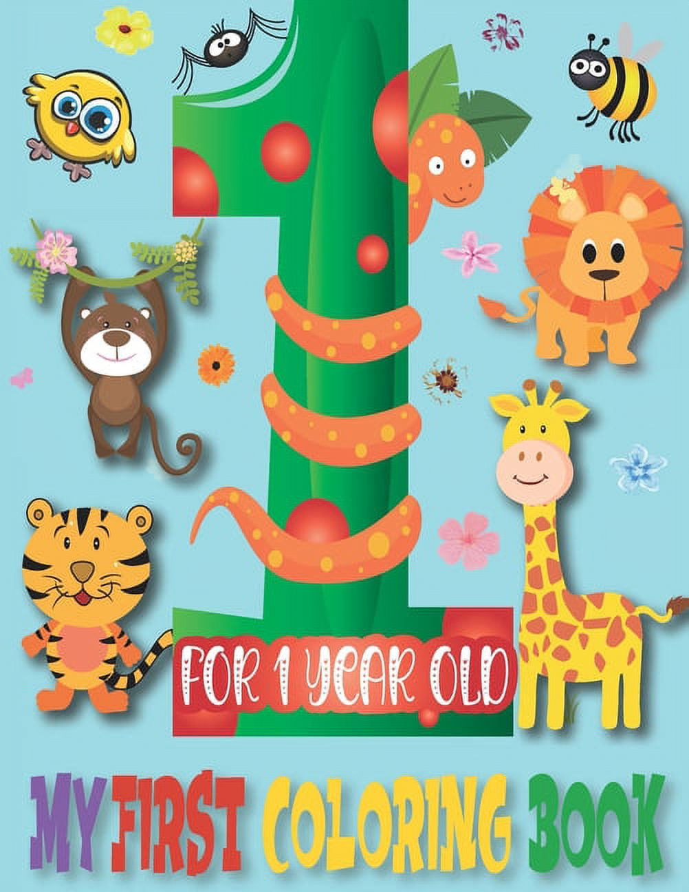 my first coloring book for 1 year old: fun and Easy Educational ...