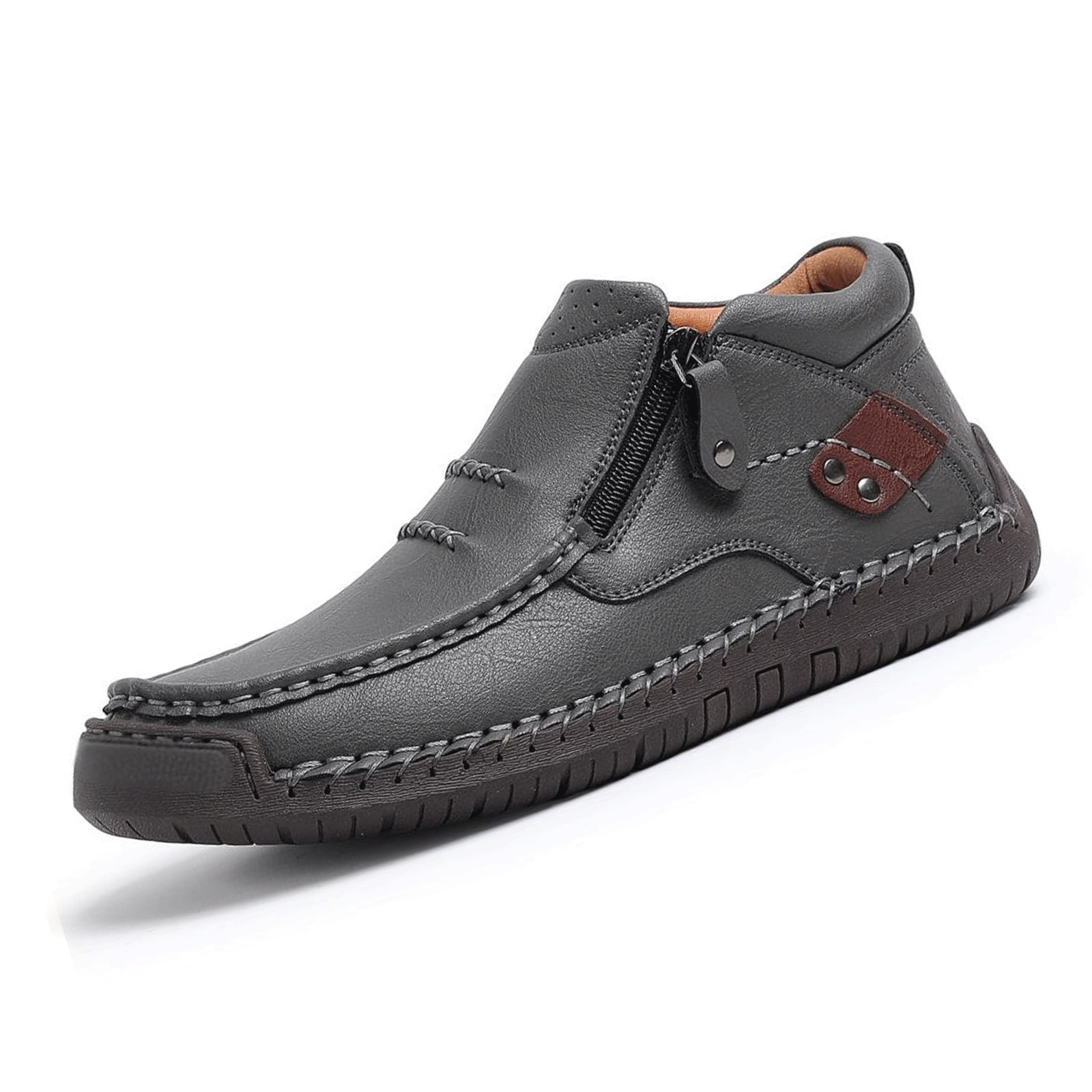 The first young Men's Orthopedic Leather Driving Boots Handmade Premium ...