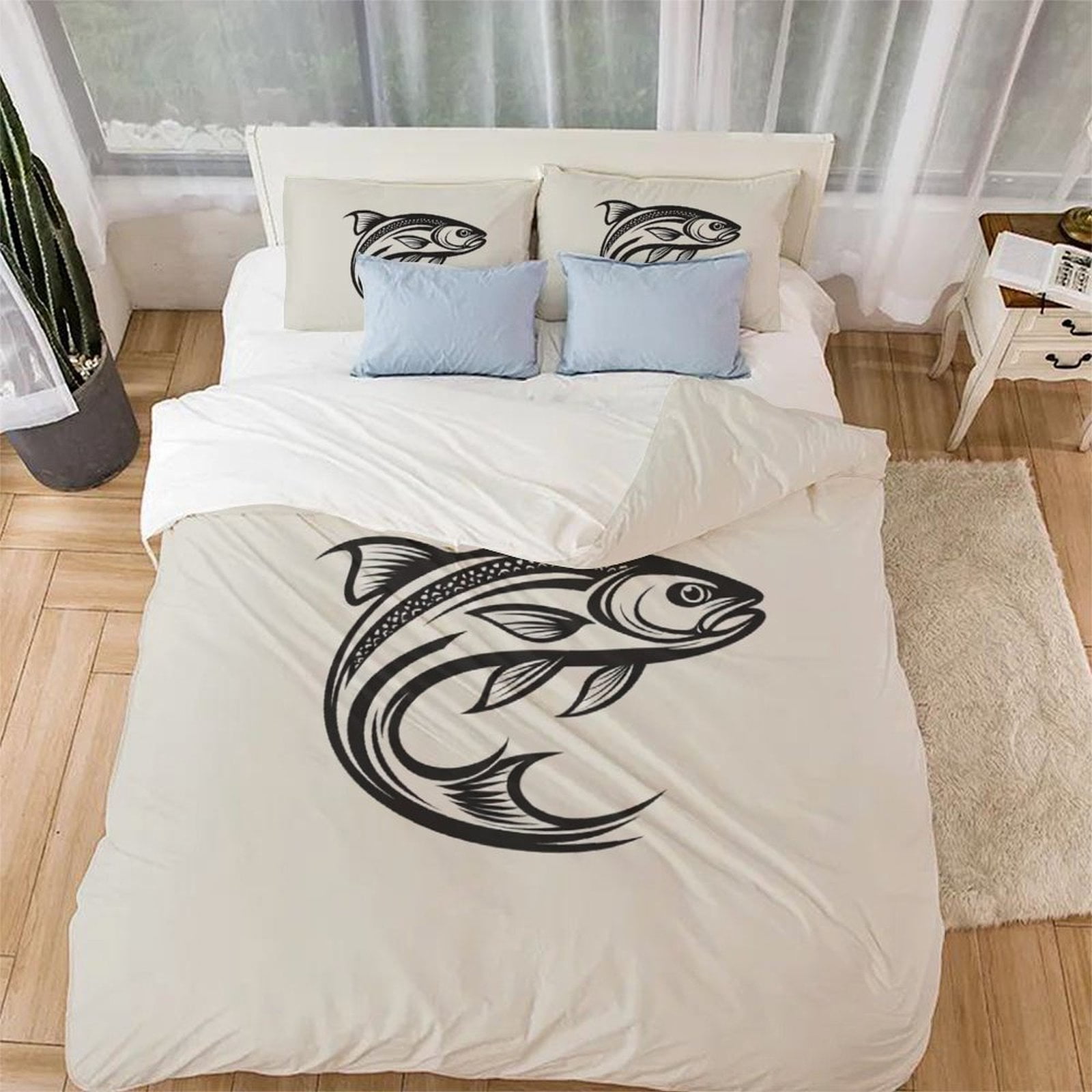 fish Bedding Set Quilt Cover 3D Printed Comforter Covers Duvet Cover 3 ...