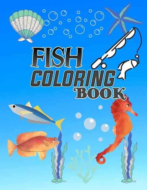 fish coloring book: : Over 30 Coloring Designs for All Ages, Ocean ...