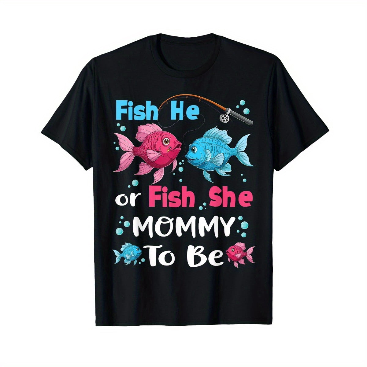 fish he or fish she gender reveal family matching Mommy T-Shirt ...