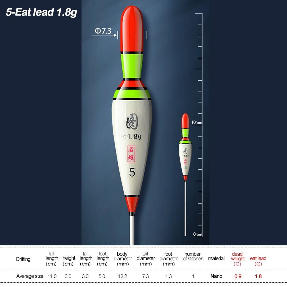 fishing Outdoor Mix Size Assorted Sizes Fluctuate Light Stick Floats ...