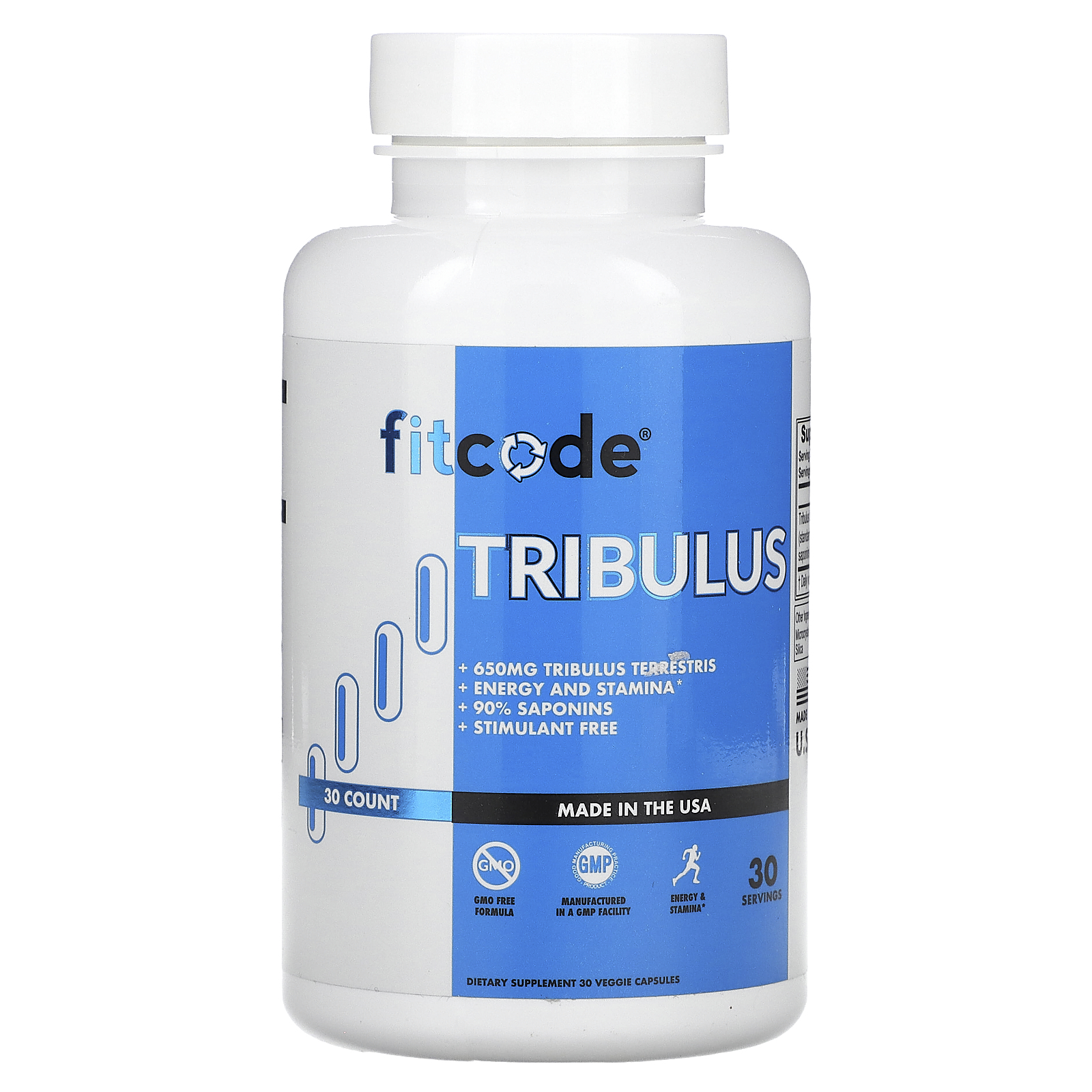 fitcode Tribulus , 650 mg , 30 Veggie Capsules - Walmart.com