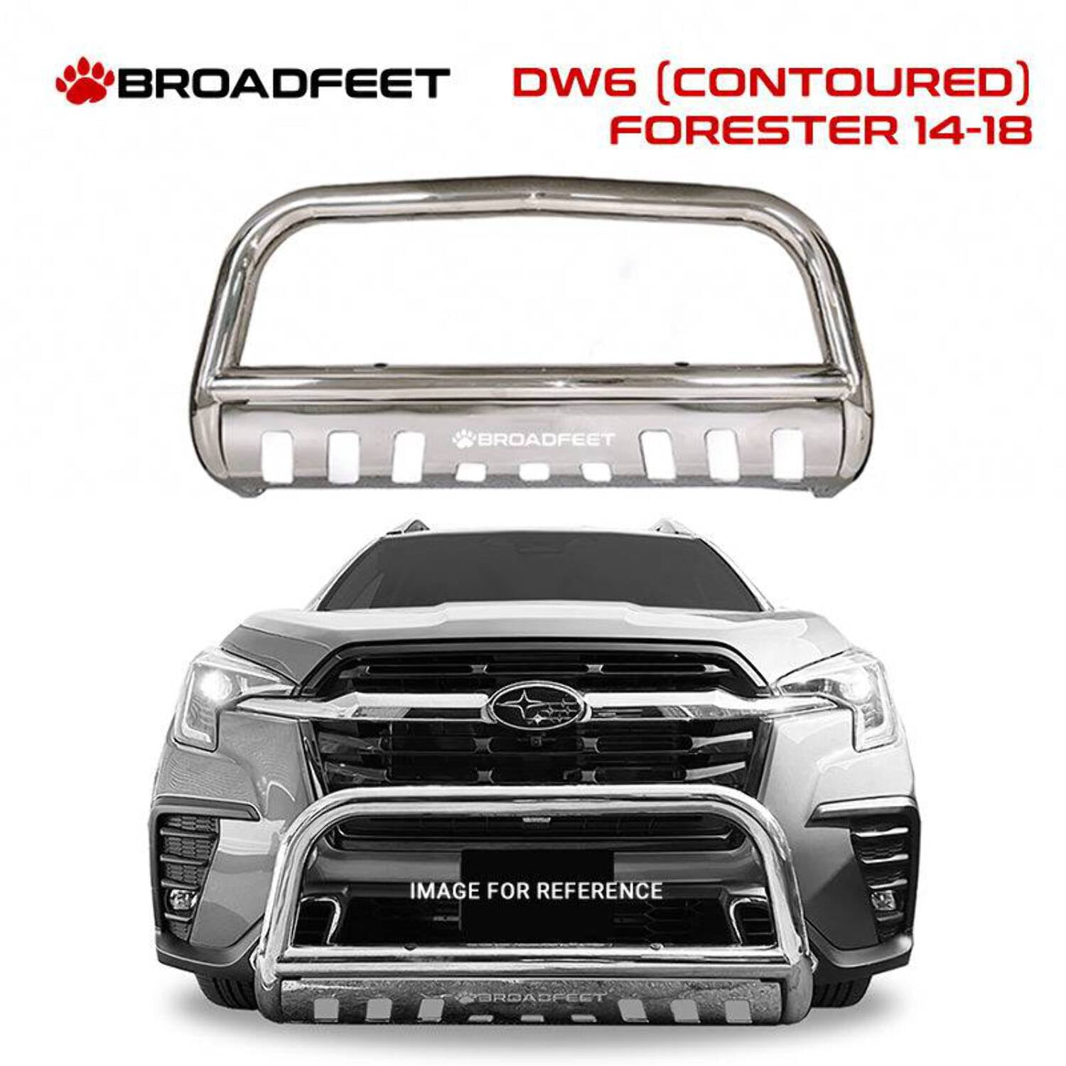 fits Subaru Forester 2014-2018 Front Bull Bar with Skid Plate (DW6 ...