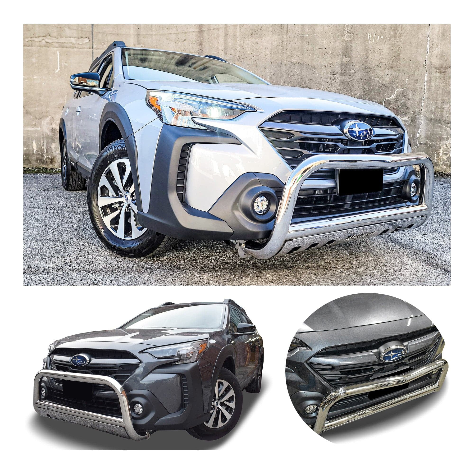 fits Subaru Outback 2022-2024 Front Bull Bar with Skid Plate (DW6 ...