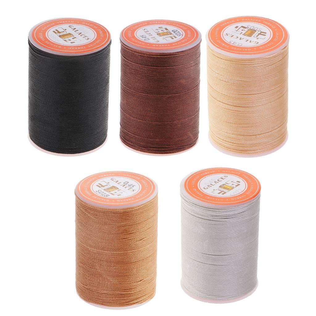 five colors 0.45mm Dia Leather craft Work Sewing DIY Round ed String ...