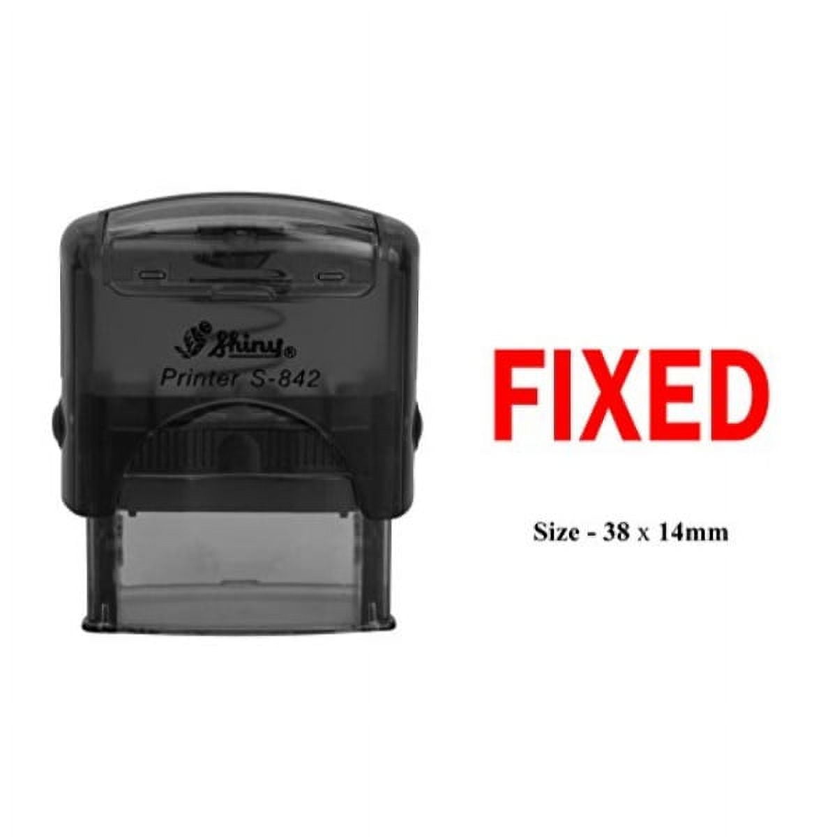 fixed self inking rubber stamp custom shiny s-842 office stationary ...