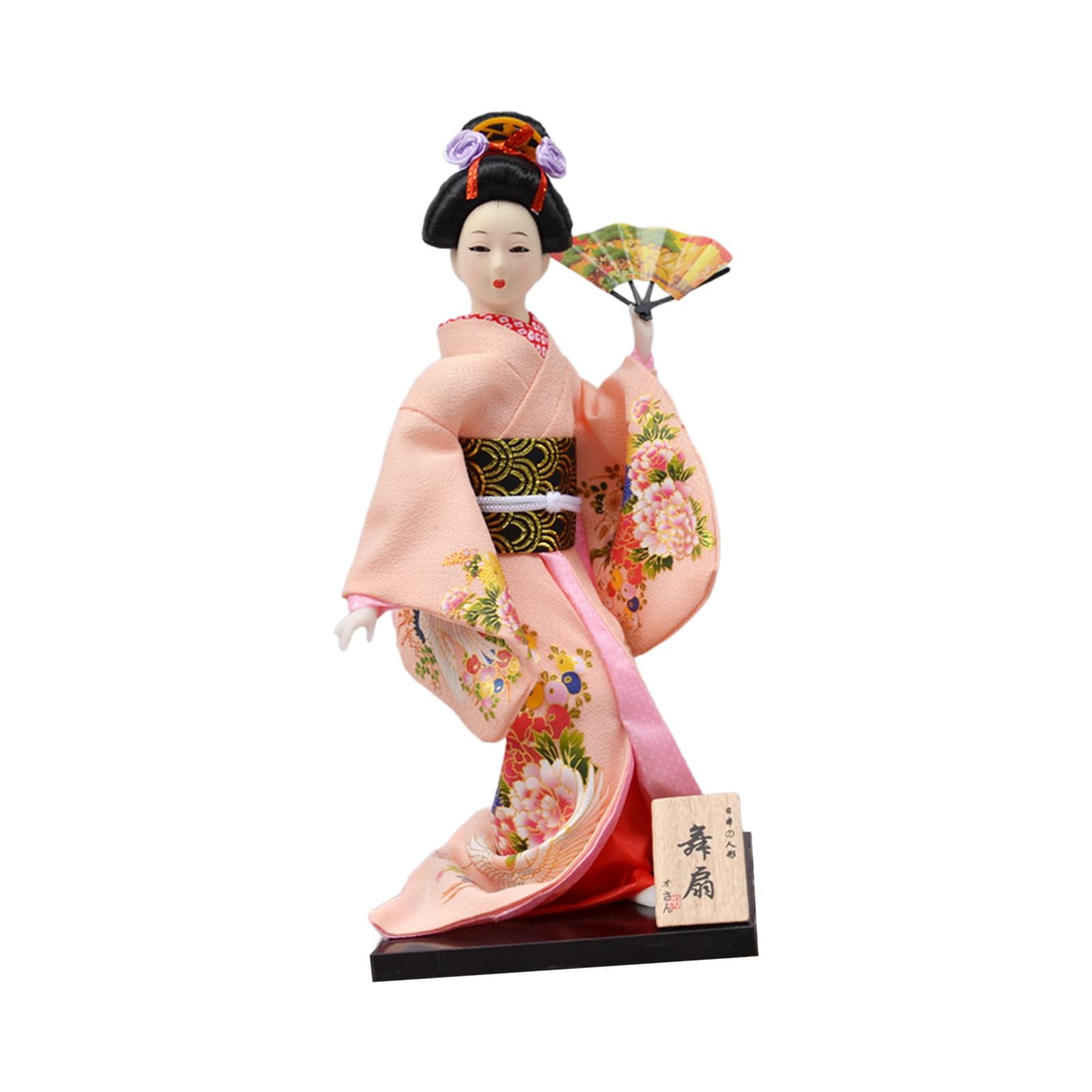 flameer 12in Japanese Kimono Geisha Doll Statue Home Toy Store Asian ...