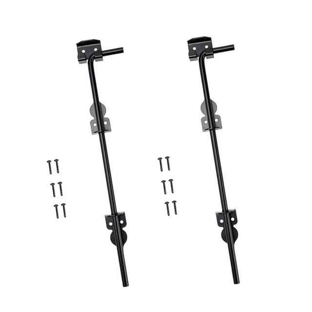 flameer 2 Pieces Fence Gate Ground Latch Drop Rod Gate Stopper Metal ...