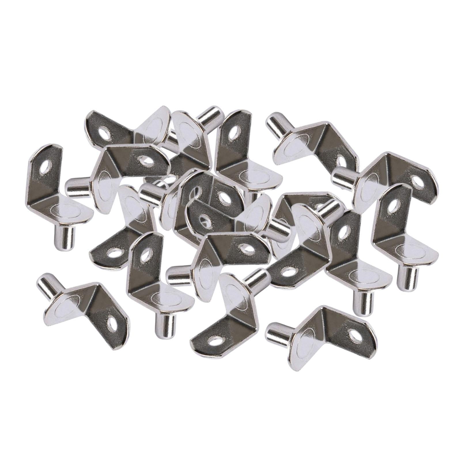 flameer 20 Pieces Shelf Pegs Wood Shelving Hardware Fixed Shelf Metal ...