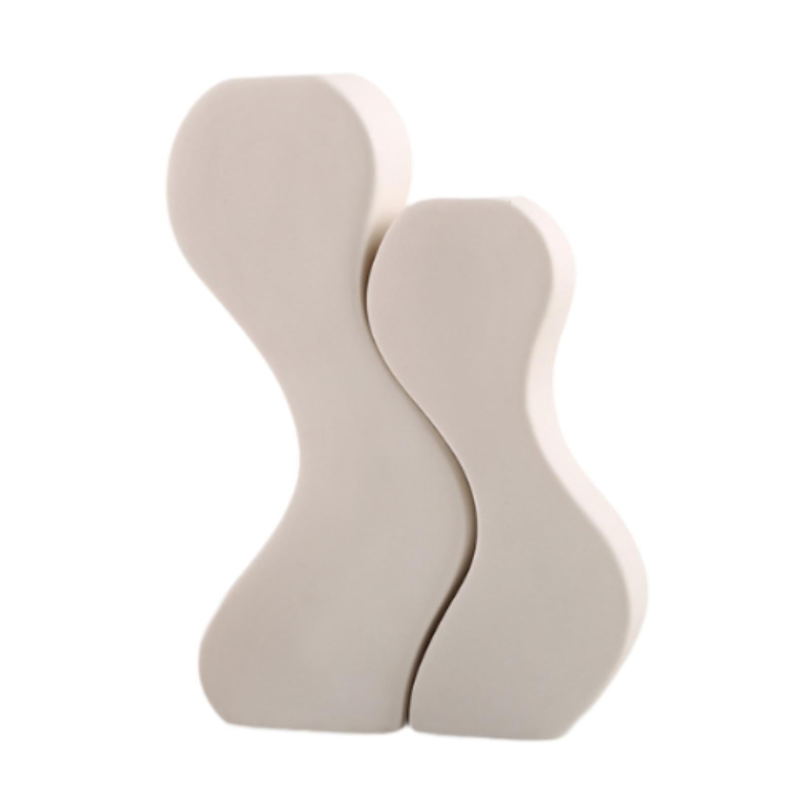 flameer 2Pcs Human Body Shape Ceramic Vase Abstract Art Flower Pot Desk ...