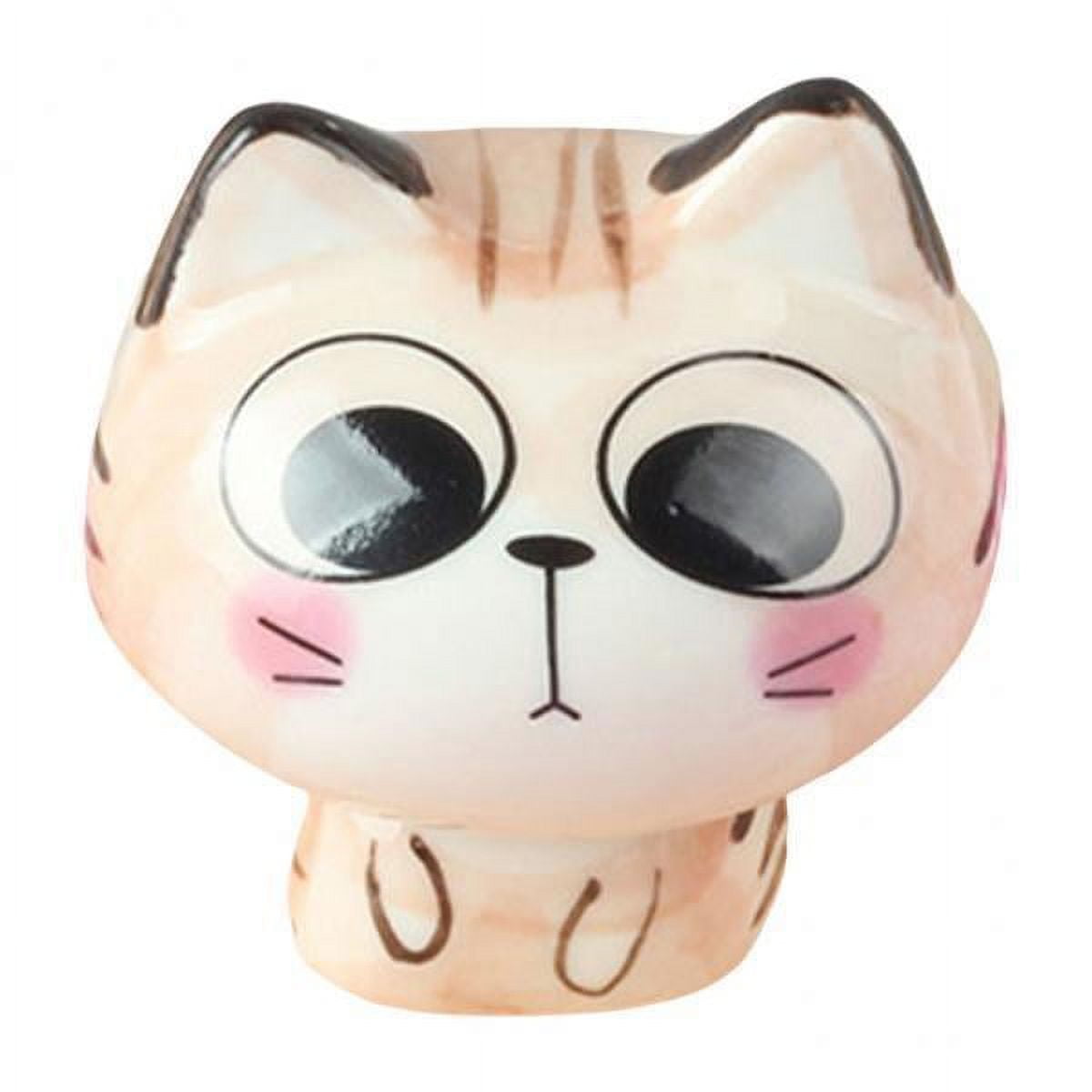 flameer 2xPorcelain Cute Cat Sculpture Statue Home Office Desktop ...