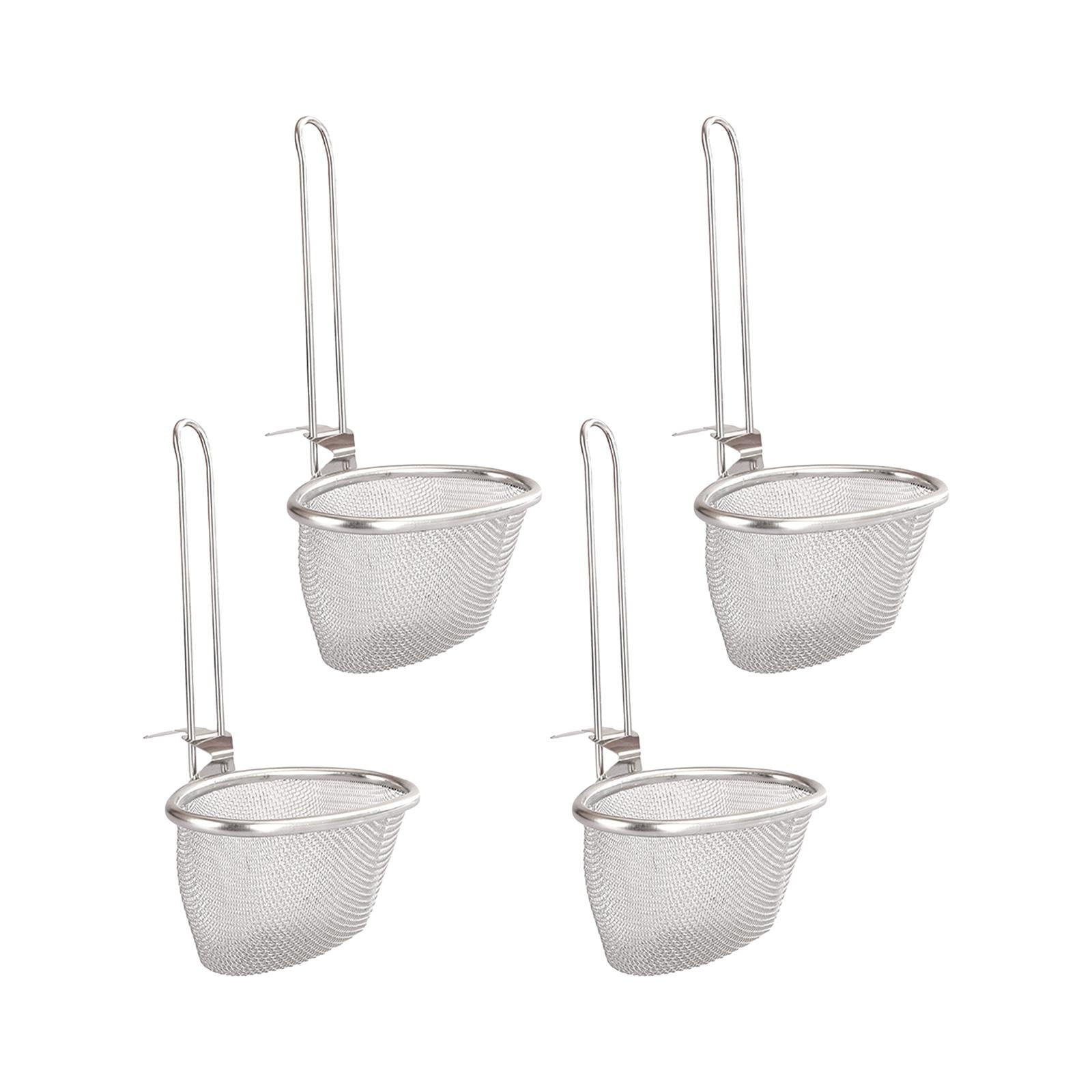 flameer 4 Piece Spaghetti Strainer Spoon, Frying Basket, Stainless ...