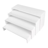 flameer 4 Pieces Acrylic Display Riser Jewelry Display Shelf Riser for ...