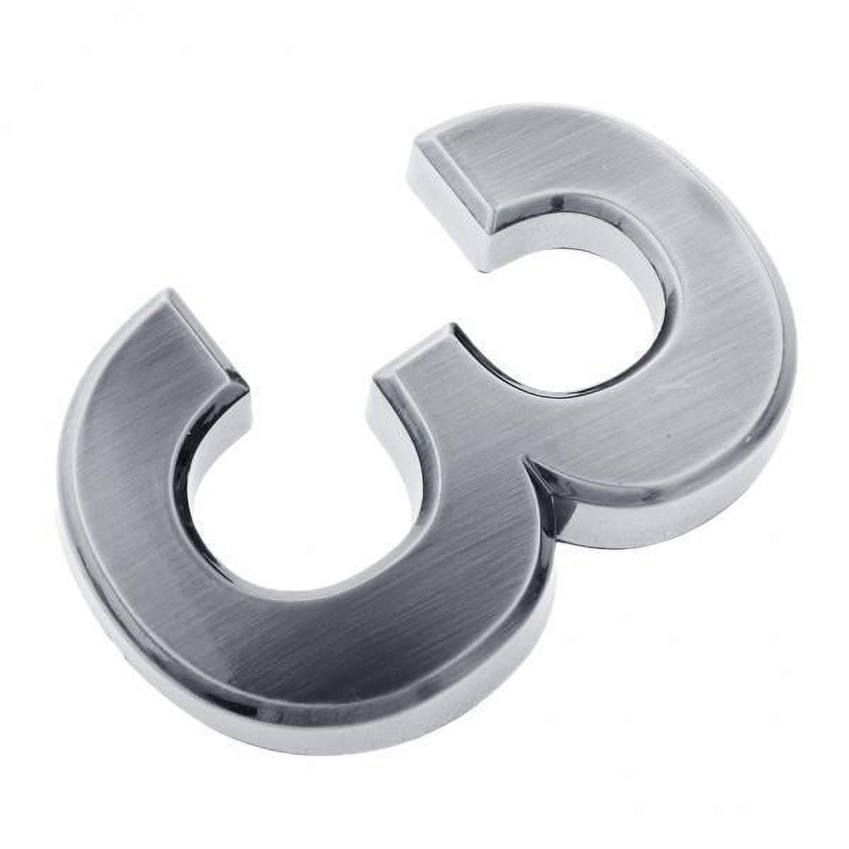 flameer 6xSilver Self-Adhesive Door Number Sign Sticky Numeric Digit ...