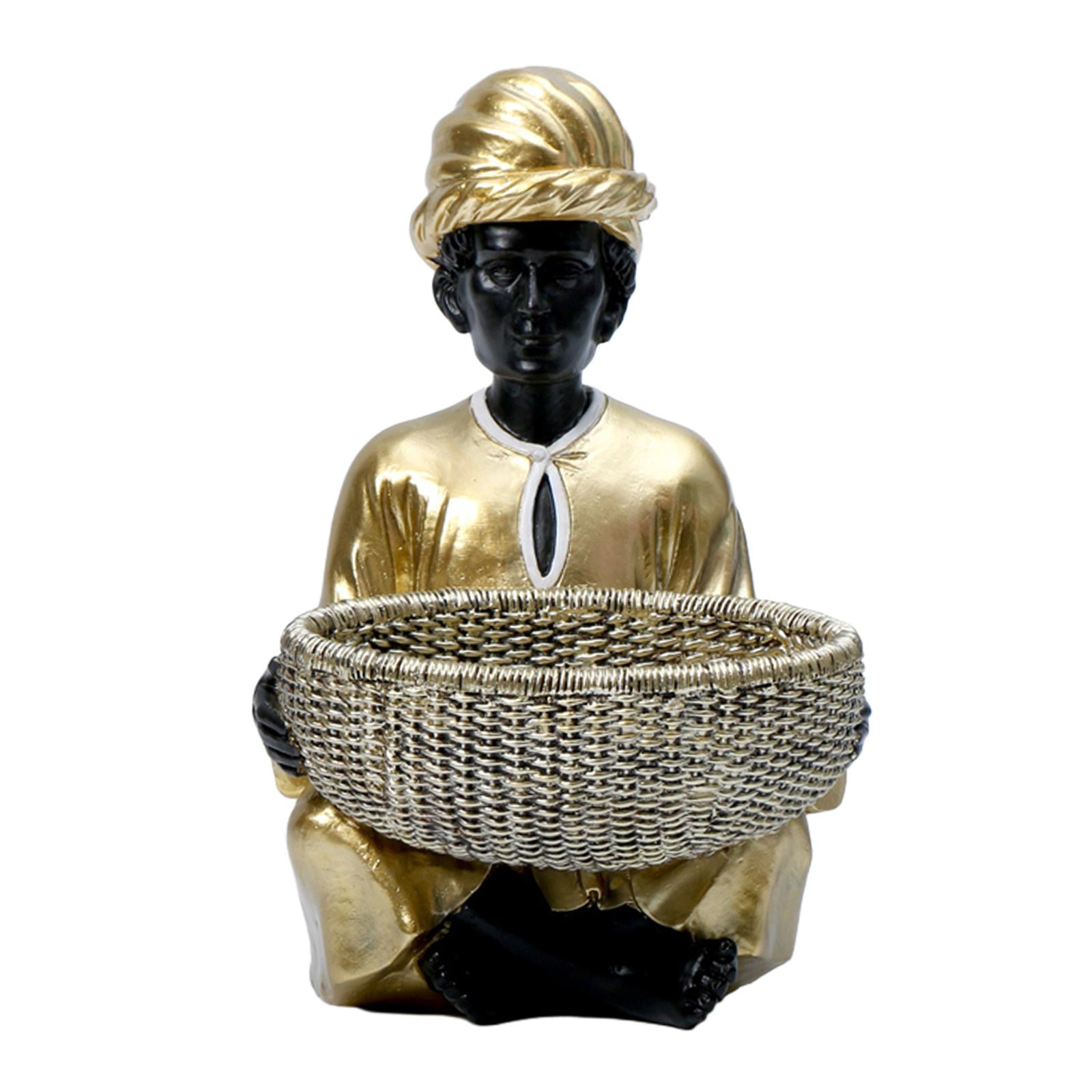 flameer Aesthetic Creative Statue with Storage Basket Art Figurines ...