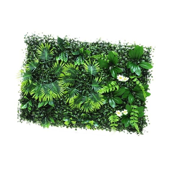 flameer Artificial Plant Wall Panel Fake Greenery Backdrop for Home ...