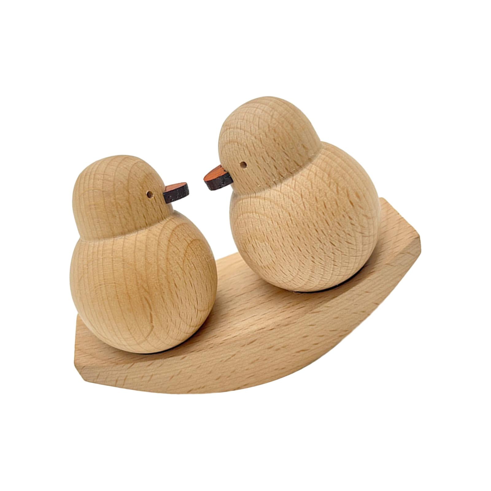 flameer Carved Duck Sculptures Collectible Decoration Indoor Figurines ...