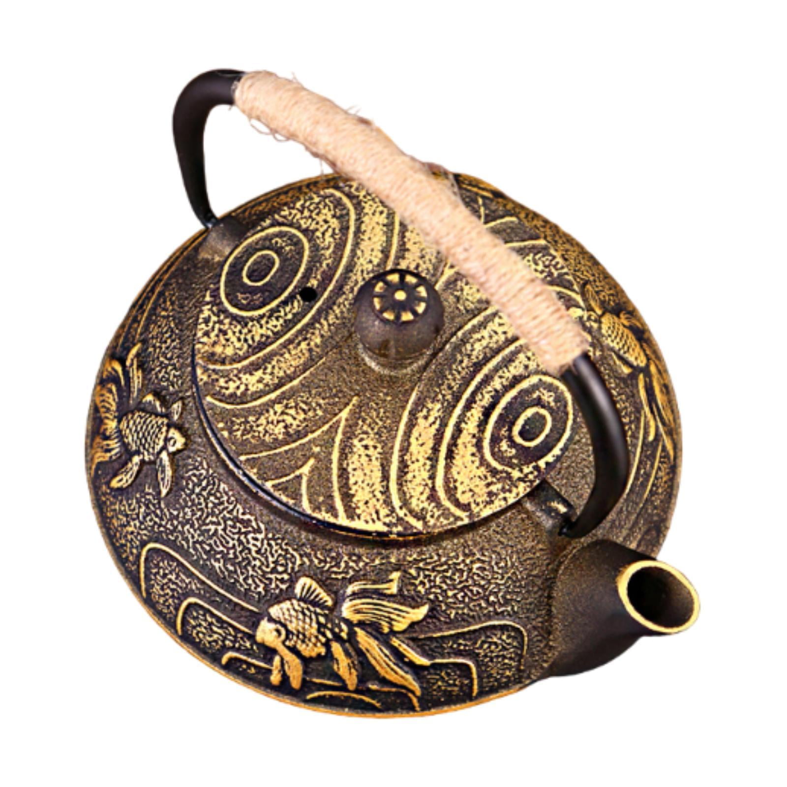 flameer Cast Iron Teapot 0.8L Water Kettle Teaware Coffee Tea Water Pot ...