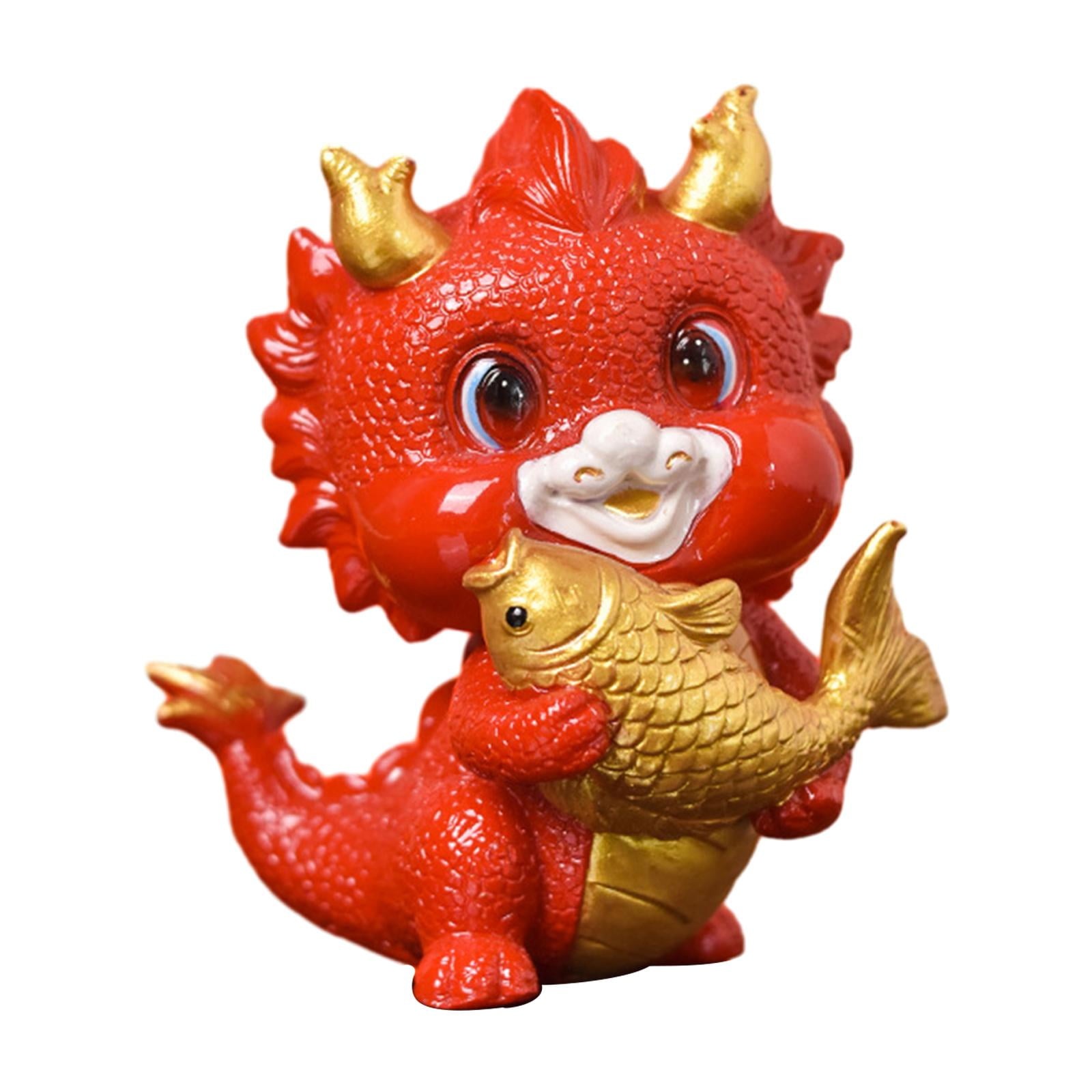 flameer Chinese Resin Dragon Statue Chinese Animal Statue Creative ...
