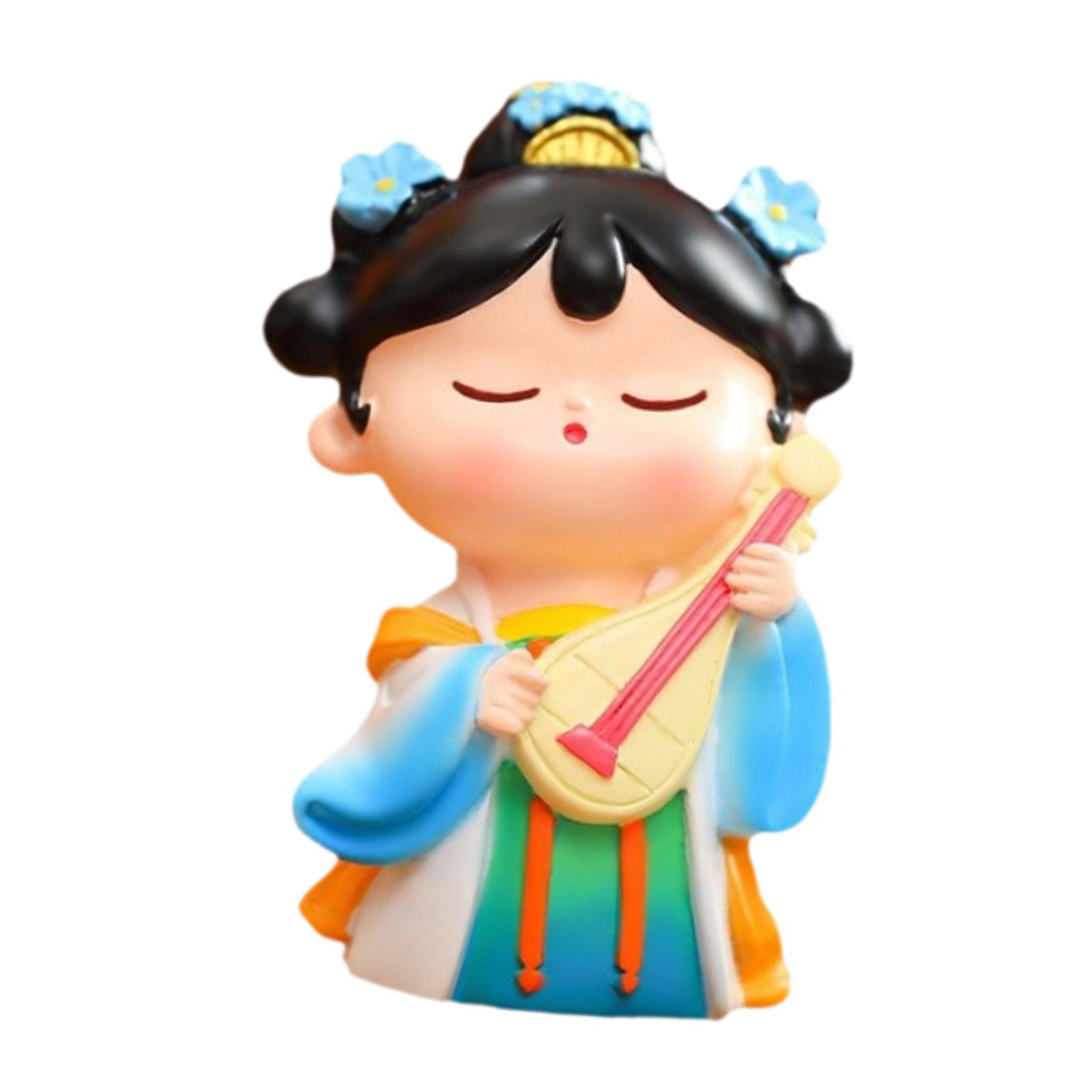 flameer Chinese Tang Girl Figurine Cartoon Girl Sculpture for Hotel ...