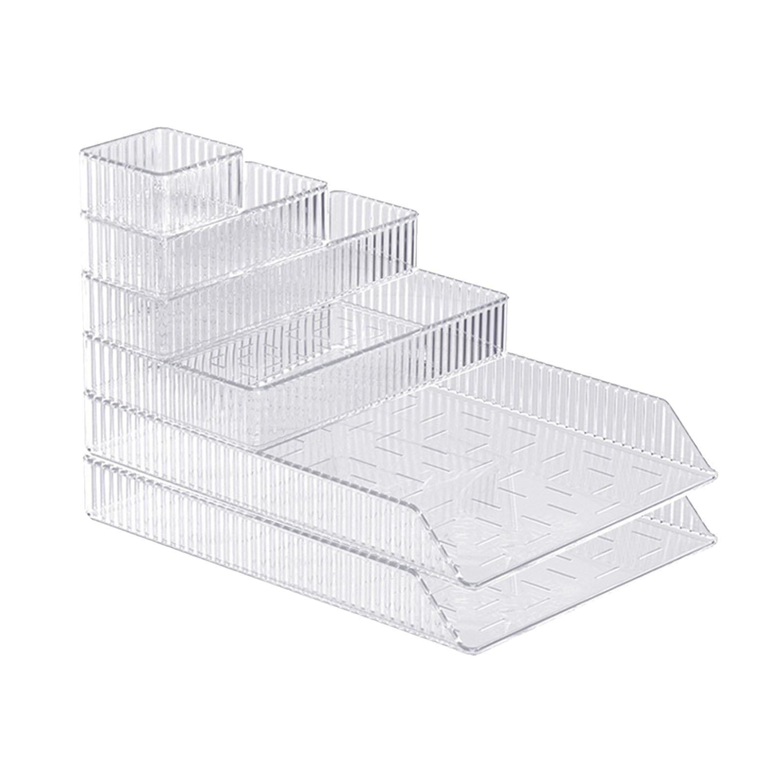 flameer Clear Drawer Organizer Trays Cabinet Organizer Tray Desk Drawer ...