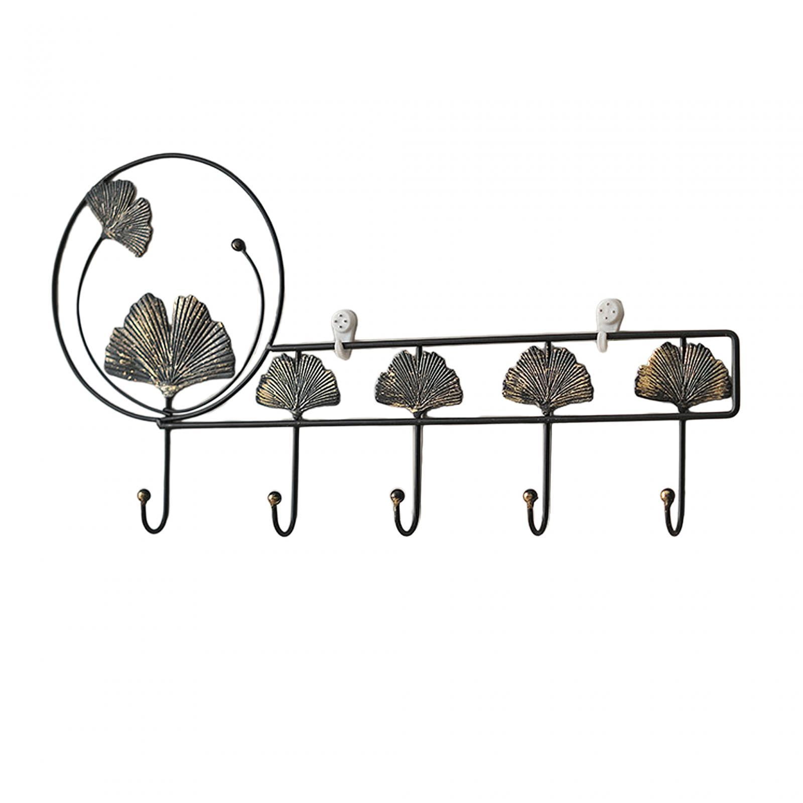 flameer Coat Rack Wall Mounted Coat Hanger Decorative Multipurpose Iron ...