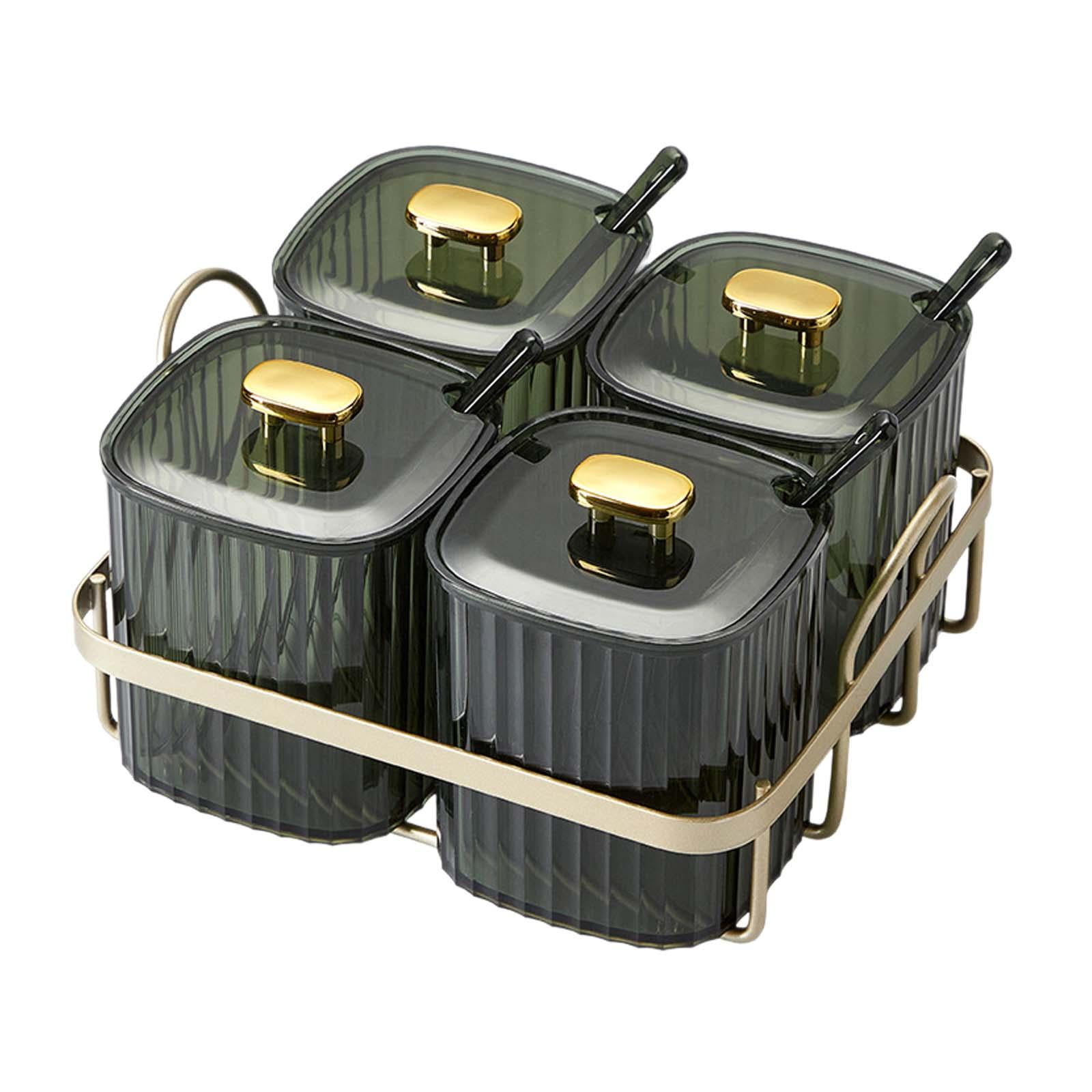 flameer Condiment Jar Kitchen Counter Organizer s for Sugar Spice ...