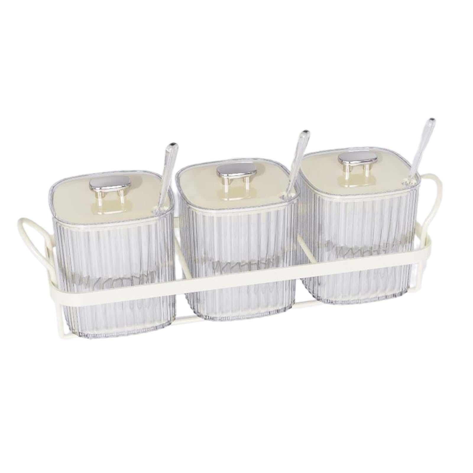 flameer Condiment Jar Kitchen Counter Organizer s for Sugar Spice ...