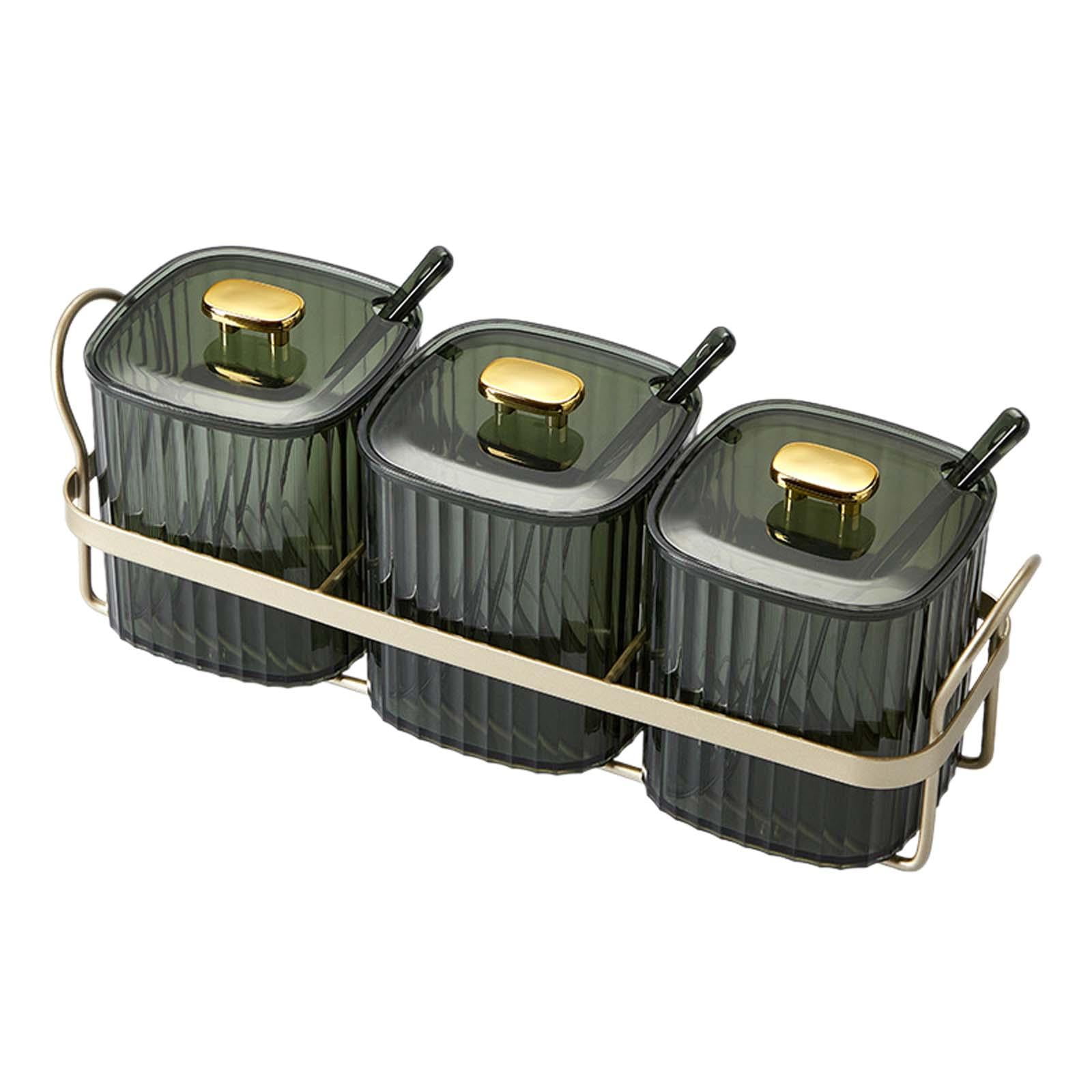 flameer Condiment Jar Kitchen Counter Organizer s for Sugar Spice ...