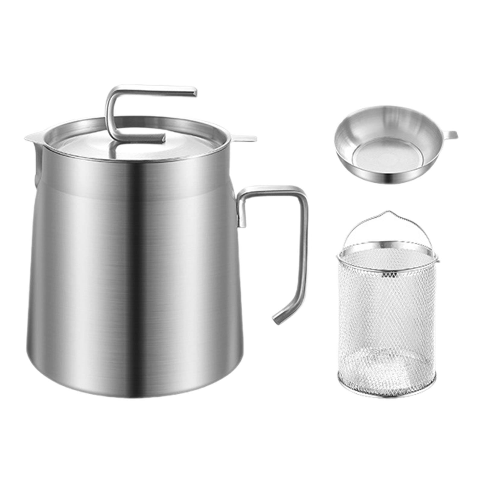 flameer Deep Fryer Pot with with Frying Basket Multifunction Oil ...