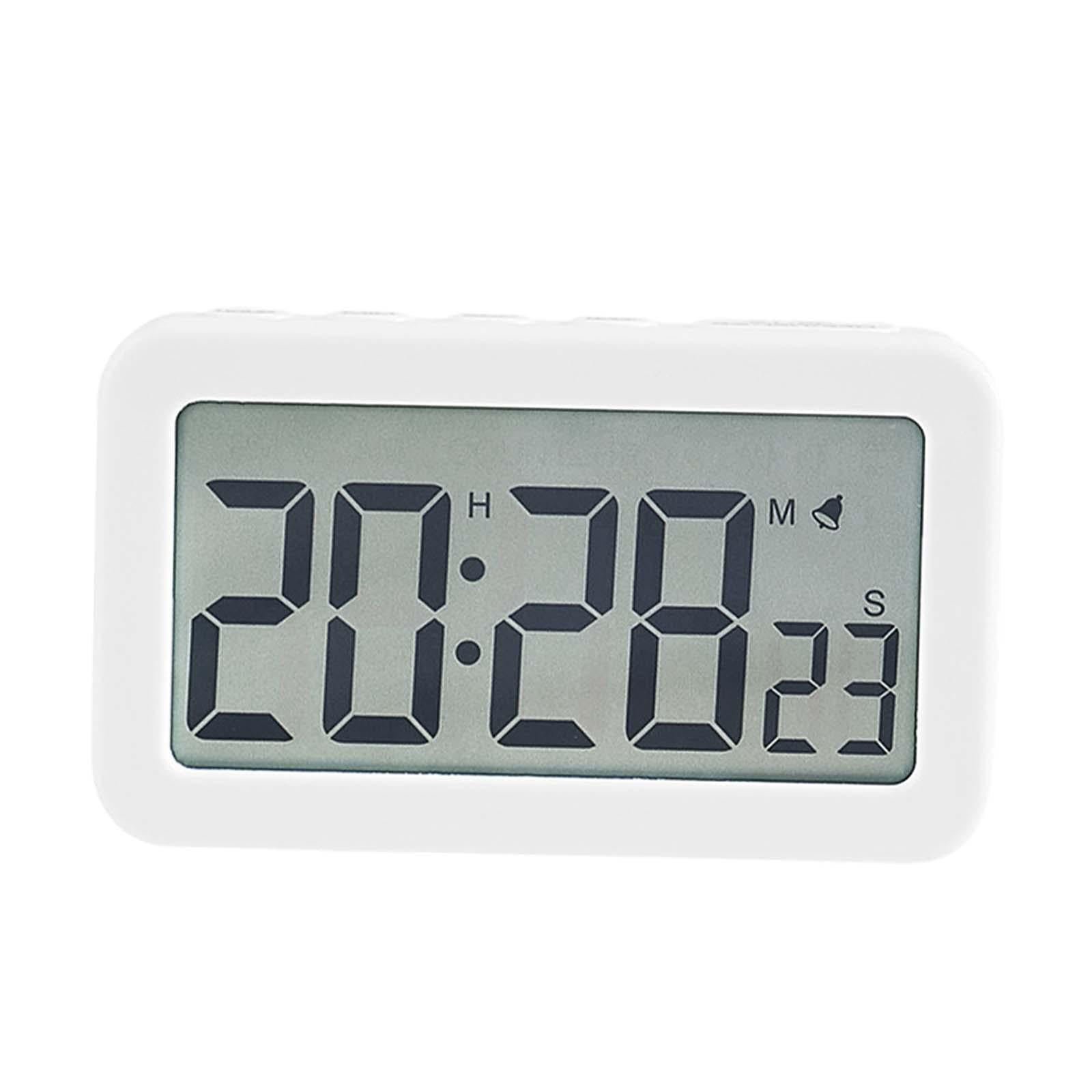 flameer Digital Clock 12/24H Display Large Display Count Timer Desk ...