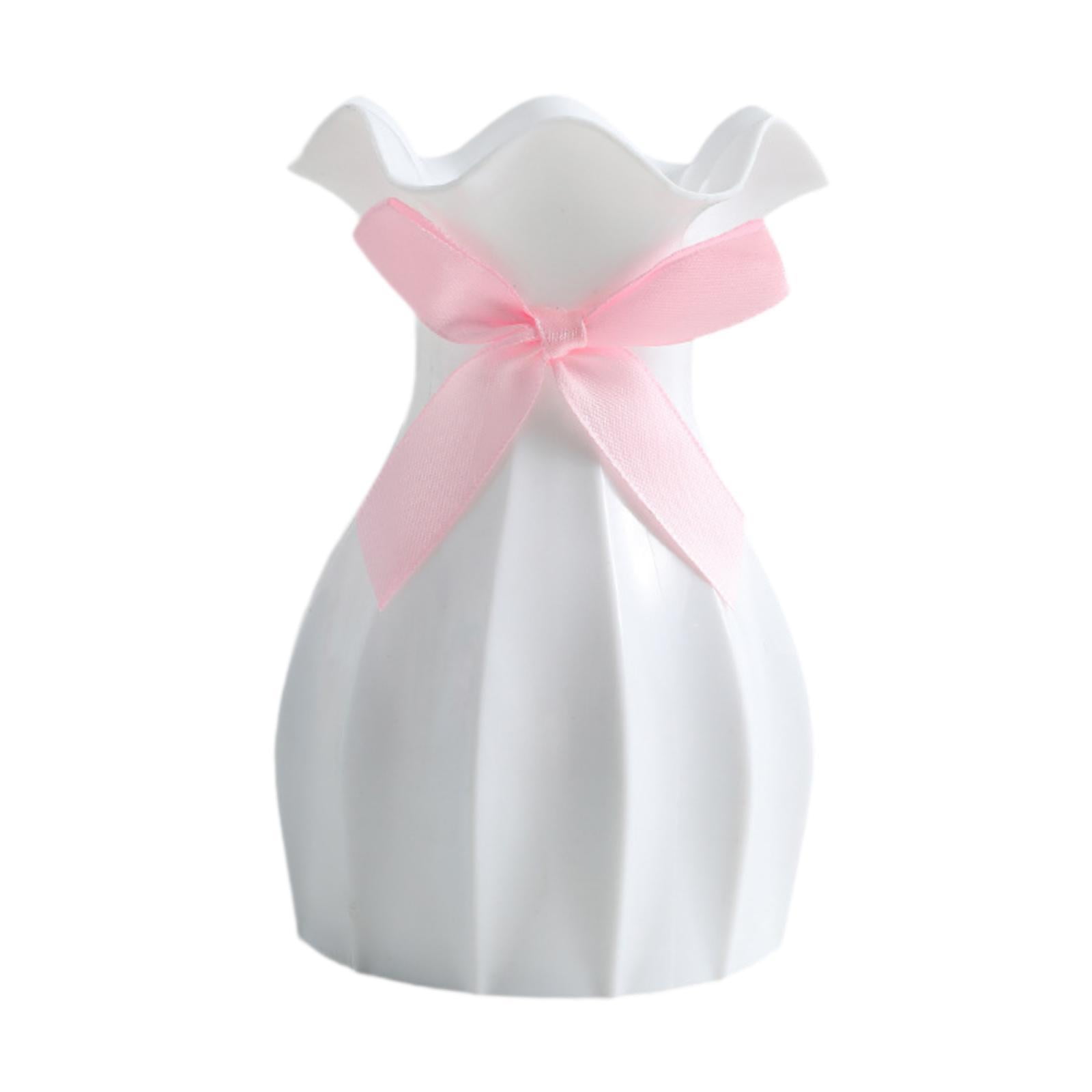 flameer Elegant Vase Container Art European Vase for Room Table white ...