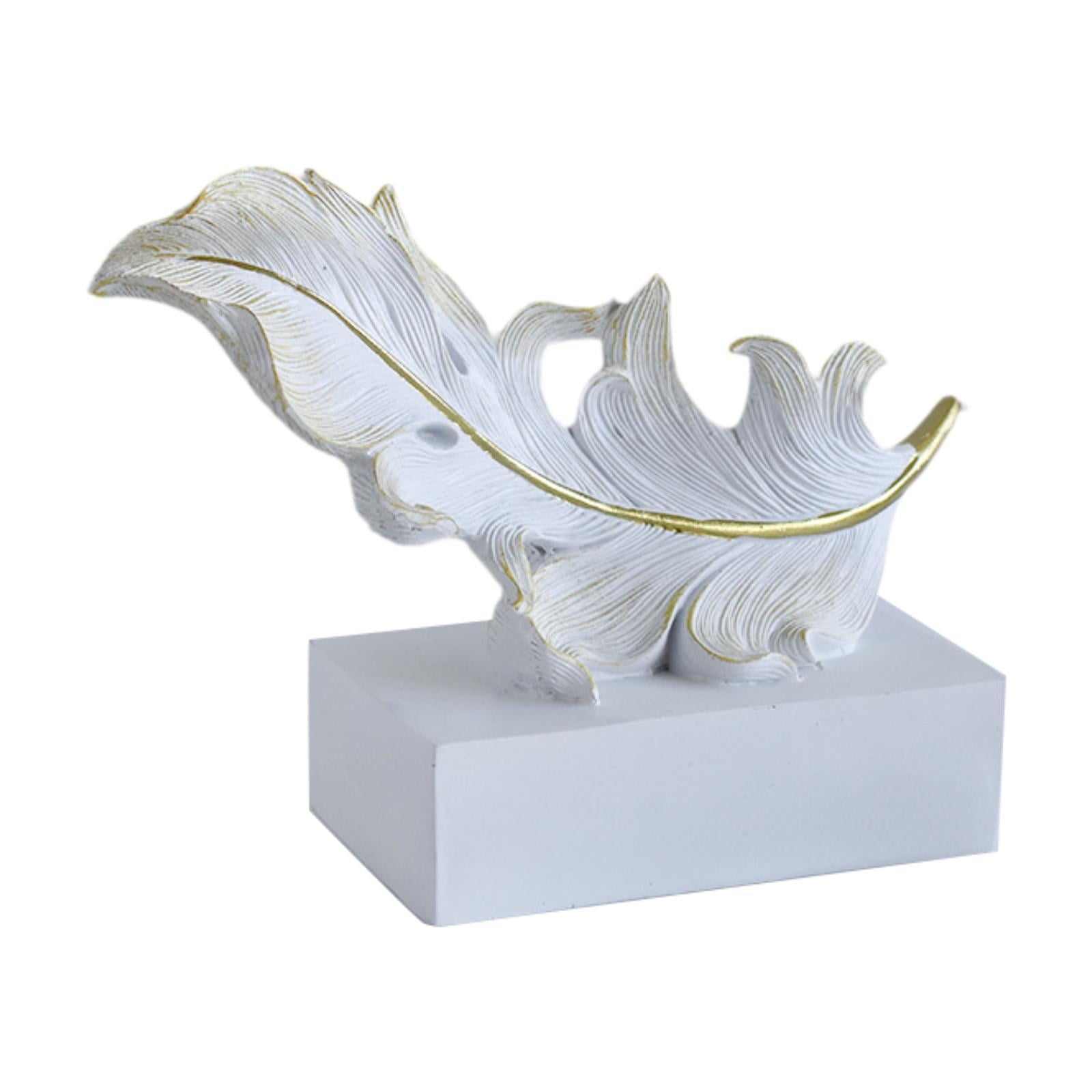 flameer Feather Figurine Decor Crafts Feather Statue for Bookshelf ...