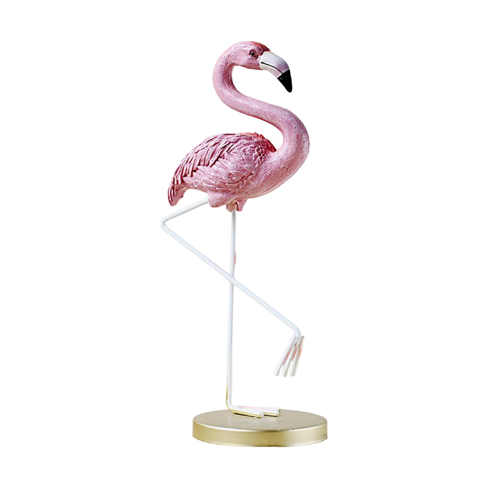 flameer Flamingo Resin Statue Bird Sculpture Backyard Indoor Outdoor ...