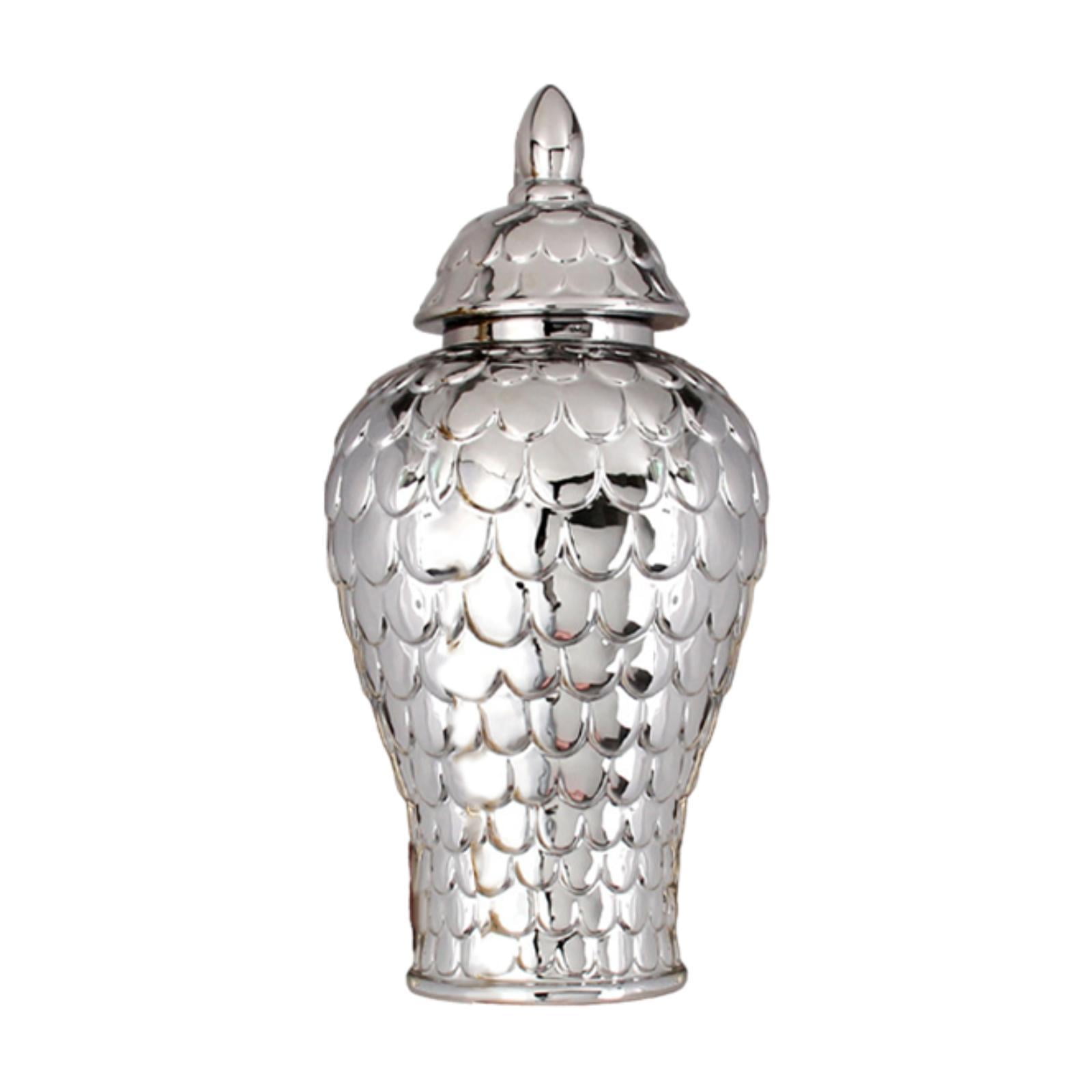 flameer Flower Vase Temple Jar with Lid Elegant Weddings Desk Table ...